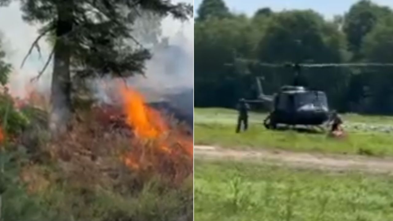 Helikopter OS BiH gasi požar kod Konjuha - BH Reporter