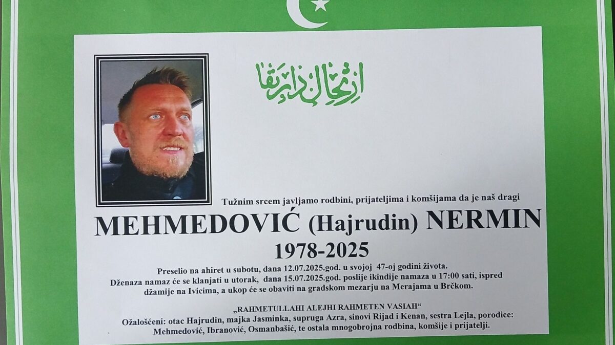 Poznat termin dženaze Nerminu Mehmedoviću koji se utopio u Savi - BH ...